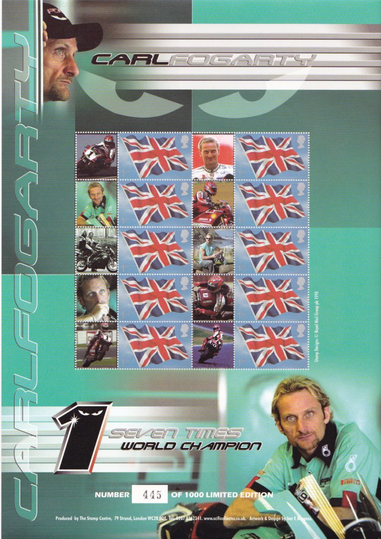 Smilers Sheet BC-065 Carl Fogarty - GB Stampline
